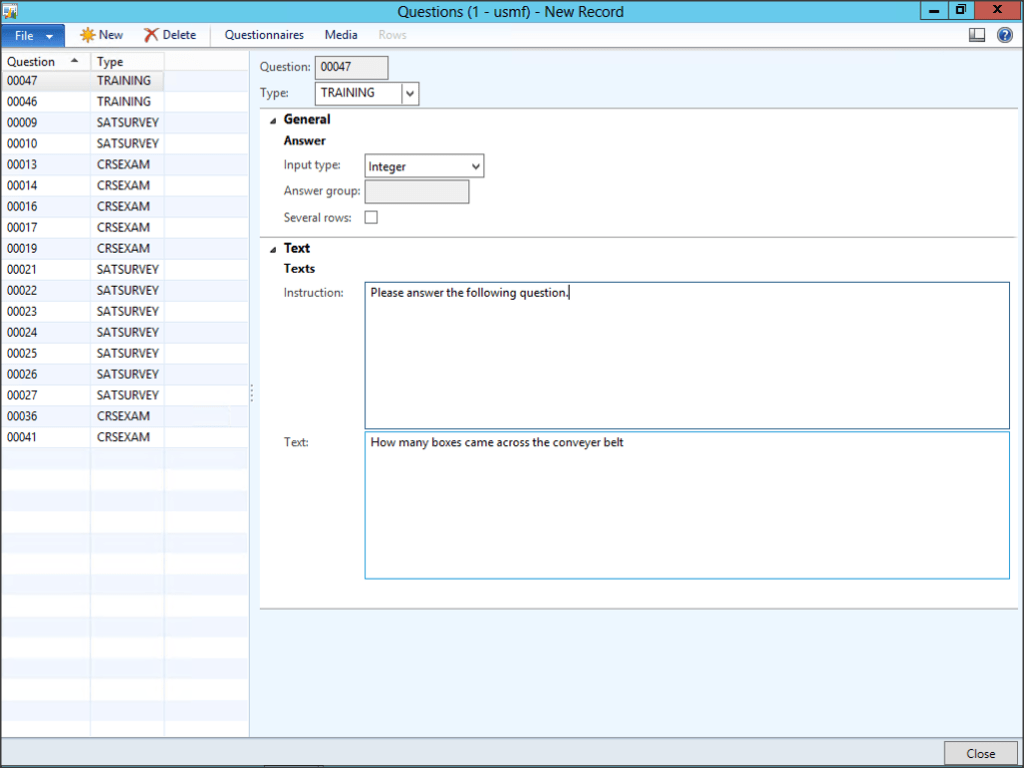 Add Media To Questionnaires To Create Visual Training Exercises and Certifications | Dynamics AX ...