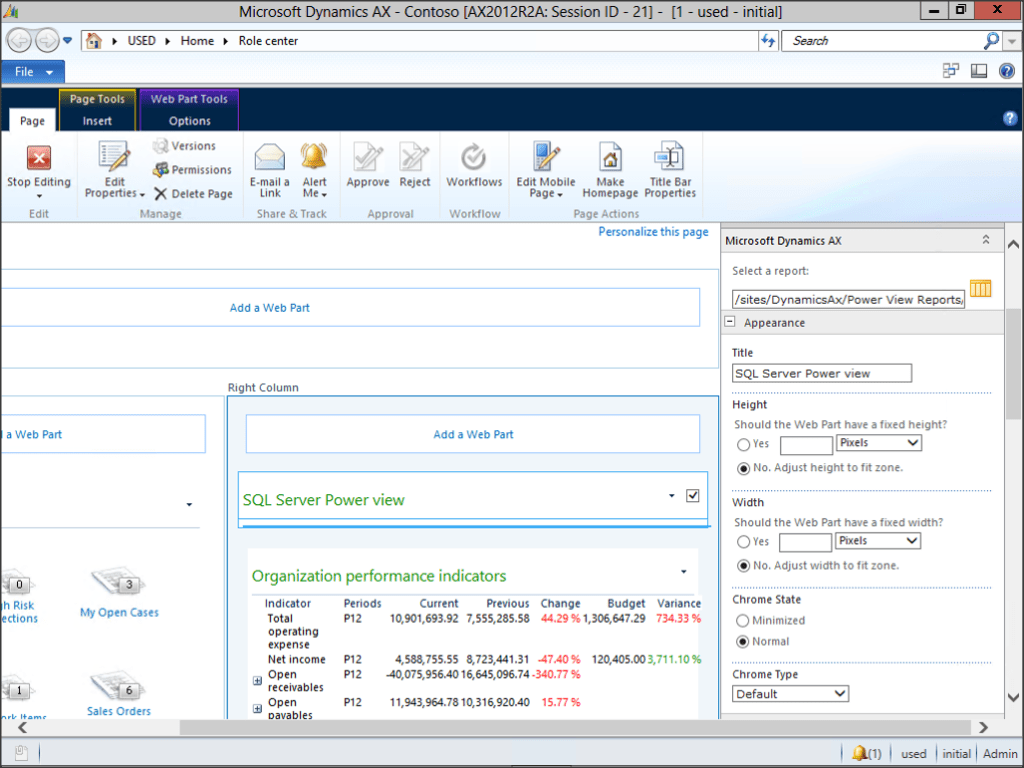 Embedding PowerView Reports Into Your Role Centers | Dynamics AX Tip Of The Day