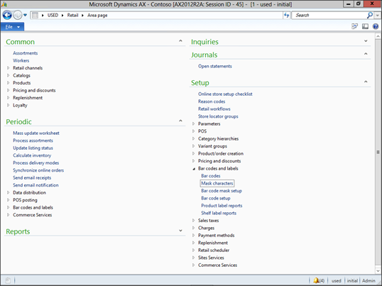 Generate Product Bar Code Labels Through Retail | Dynamics AX Tip Of ...